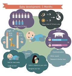 Child development infographics Royalty Free Vector Image