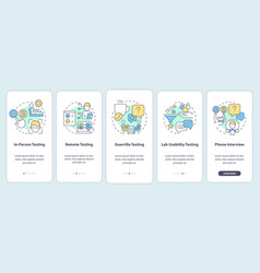 Usability test goals rectangle infographic Vector Image