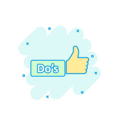 Dos and donts sign icon in transparent style like Vector Image