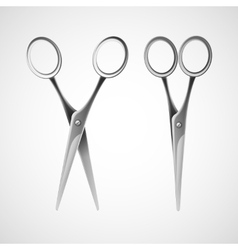 Black scissors on white background Royalty Free Vector Image