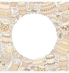 Floral designed tea pot Tea time Royalty Free Vector Image