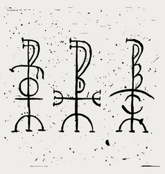 Freyr - fjolnir - feingr scandinavian magic runes Vector Image
