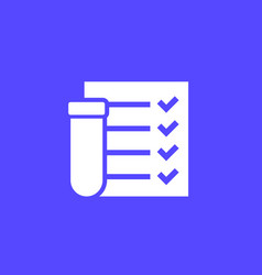 Science lab icon with outline art Royalty Free Vector Image