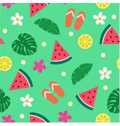 Seamless fruit pattern with watermelon Royalty Free Vector