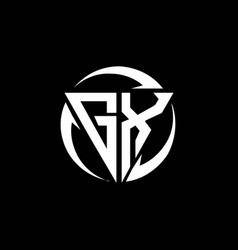 Xg logo monogram with triangle shape and circle Vector Image
