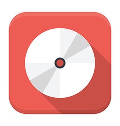 Cd disc flat app icon with long shadow Royalty Free Vector