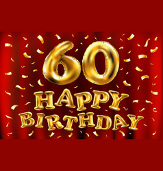 Happy birthday red banner Royalty Free Vector Image