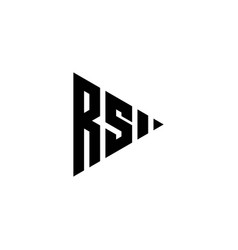 Rs initial gaming logo esports geometric designs Vector Image