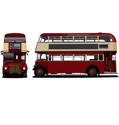 London double decker red bus cartoon Royalty Free Vector