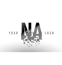 Na n a brushed letter logo design with creative Vector Image