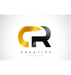 Cr vibrant creative leter logo design Royalty Free Vector