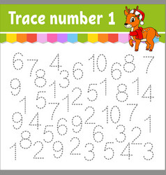 Writing practices number 8 with flies Royalty Free Vector