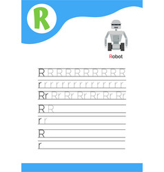 Letter a with a picture apple and seven lines Vector Image