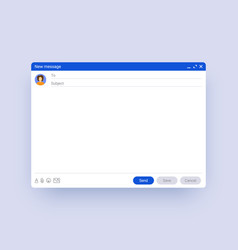 Old browser interface template isolated browser Vector Image