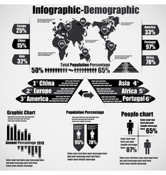 INFOGRAPHIC DEMOGRAPHIC MODERN STYLE 7 Royalty Free Vector