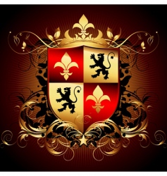 Heraldry musical shield Royalty Free Vector Image