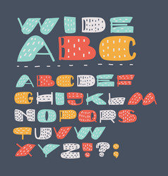 Colorful cute and funny font Royalty Free Vector Image