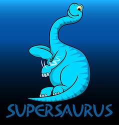 Supersaurus cute character dinosaurs Royalty Free Vector