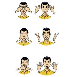 Hand expressions Royalty Free Vector Image - VectorStock