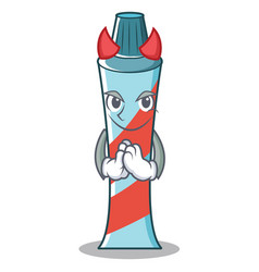 Devil toothpaste character cartoon style Vector Image