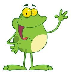Waving Frog Royalty Free Vector Image - VectorStock
