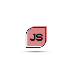 Initial letter js logo template design Royalty Free Vector