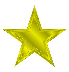 Realistic gold star on white Royalty Free Vector Image
