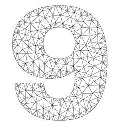 Polygonal carcass 101 text caption Royalty Free Vector Image