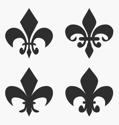 Set fleur de lis symbol Royalty Free Vector Image