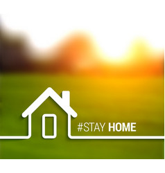 Stay home safe and positive banner design Vector Image