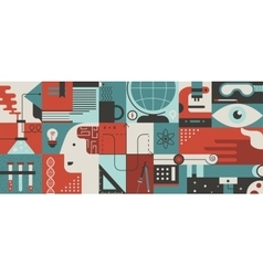 Science horizontal background Royalty Free Vector Image