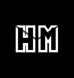 Initial hm logo design Royalty Free Vector Image