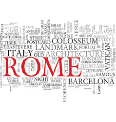 Rome word cloud concept Royalty Free Vector Image