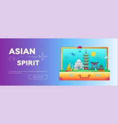 Japan travel info - poster brochure cover Vector Image