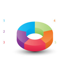 Segmented circles collection circular diagrams Vector Image