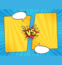 Versus comic frame vs comics book frames with Vector Image