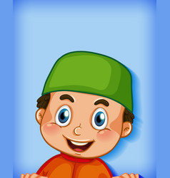 Old muslim grandfather cartoon character Vector Image