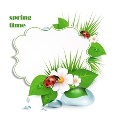 Spring season icons frame Royalty Free Vector Image