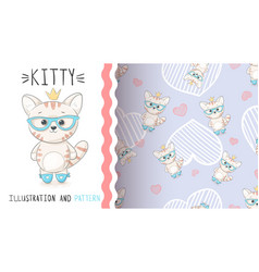 Fantastic creatures animal pattern cute Royalty Free Vector