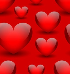Heart seamless background with red paper cut Vector Image