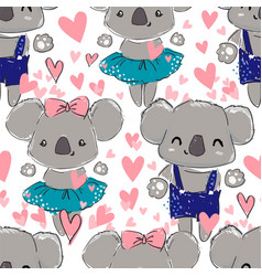 Cute koala on moon beautiful childish print Vector Image
