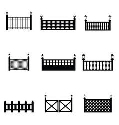 Set fence Royalty Free Vector Image - VectorStock
