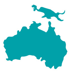 Australia map with regions and their capitals Vector Image