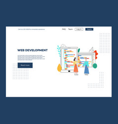 Mobile app development concept Royalty Free Vector Image