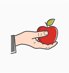 Apple people logo design concept template Vector Image