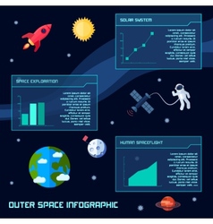 Space universe graphic design infographic template