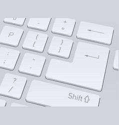 Computer keyboard with 24 7 key Royalty Free Vector Image