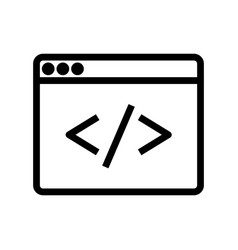 Edit app icon line isolated on white background Vector Image