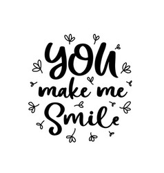 Always smile - hand lettering inscription text Vector Image