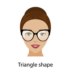 Woman triangle face shape Royalty Free Vector Image